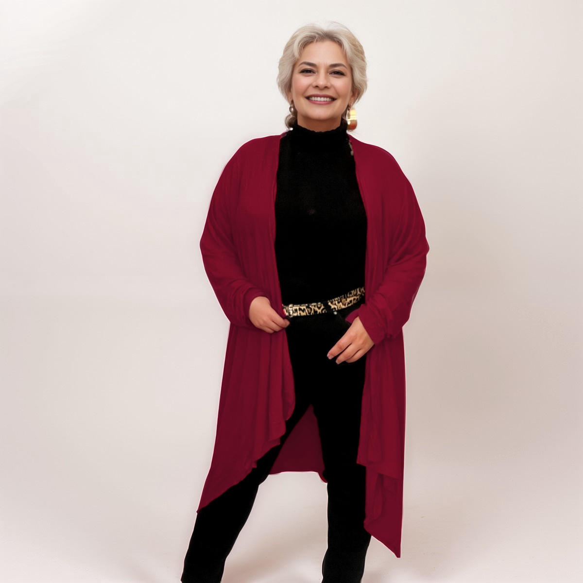 LONG OPEN FRONT WATERFALL CARDIGAN – rockthosecurves